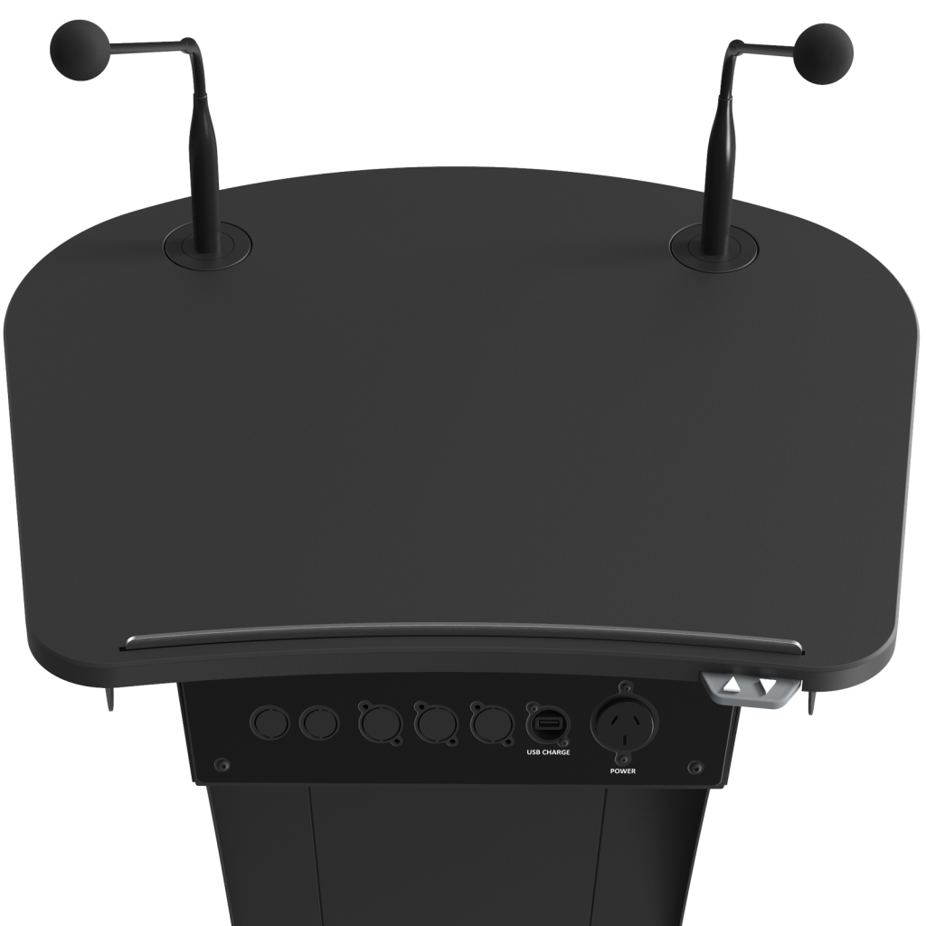 POD-X Height Adjustable Lectern - custom colors & logo panel