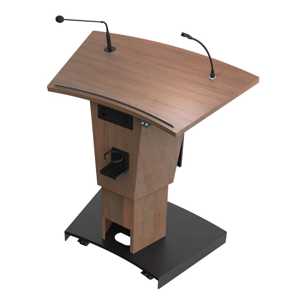 POD-4-FS Lectern - Digital Signage, Height Adjustable & Portable
