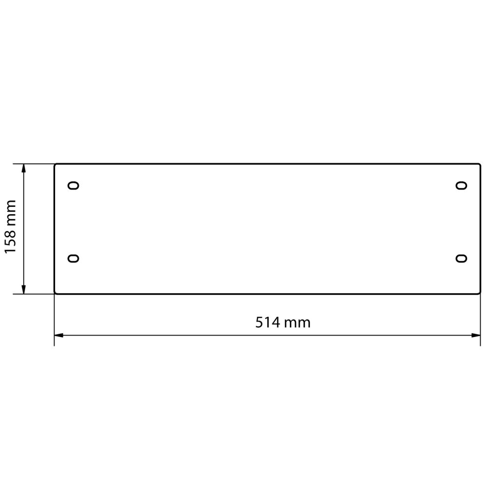 3RU Security Plate for Lectern equipment | Podion Global
