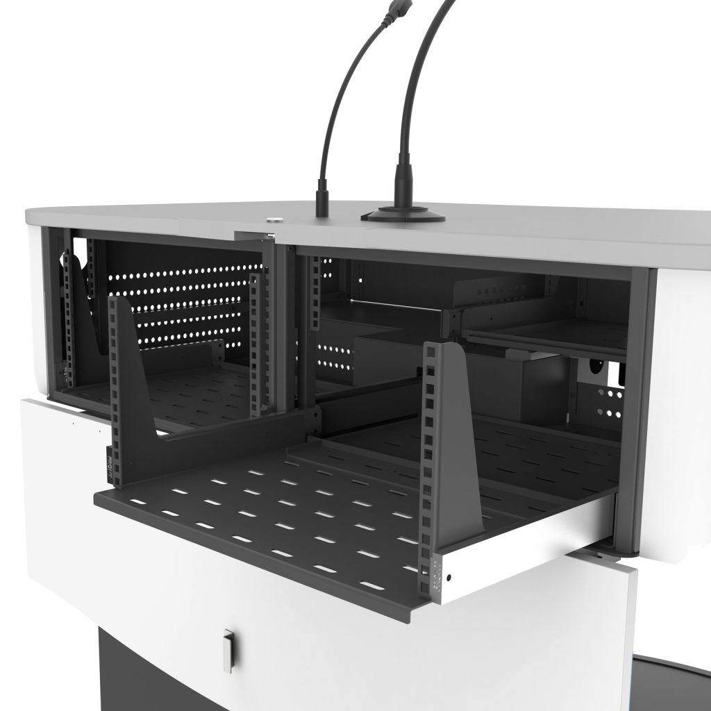5RU Sliding Rack Shelf for Multimedia Lecterns | Podion Global