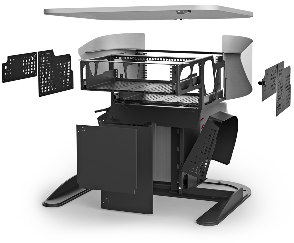 Height-Adjustable Multimedia Lectern | Wheelchair, 8RU, Custom