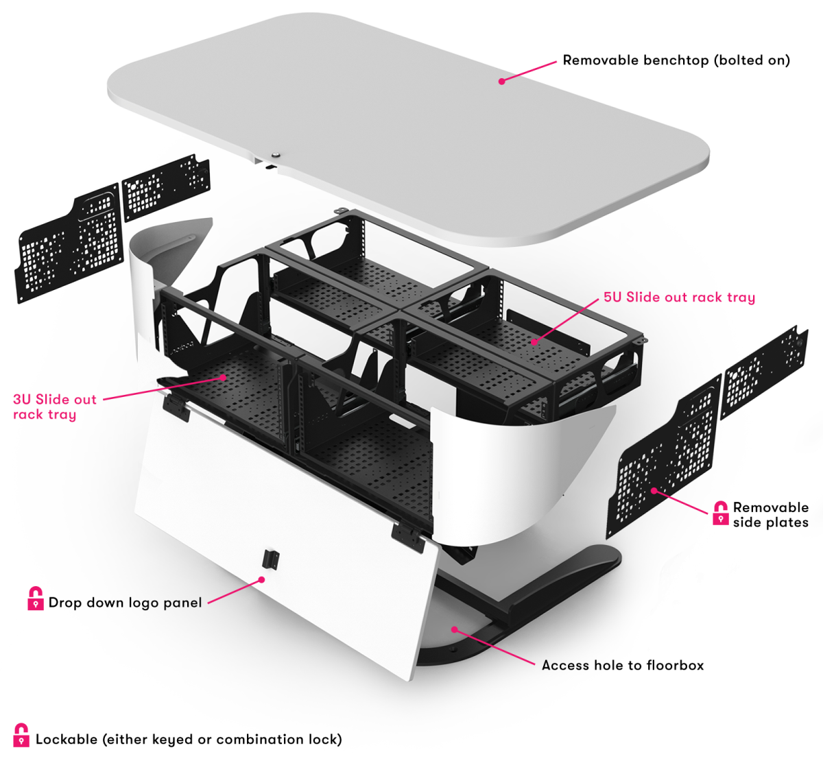 Height-Adjustable Multimedia Lectern | Wheelchair, 16RU, Custom